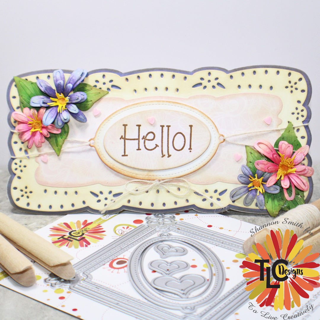 Zinnia Slimline Shaped Card – TLC Designs