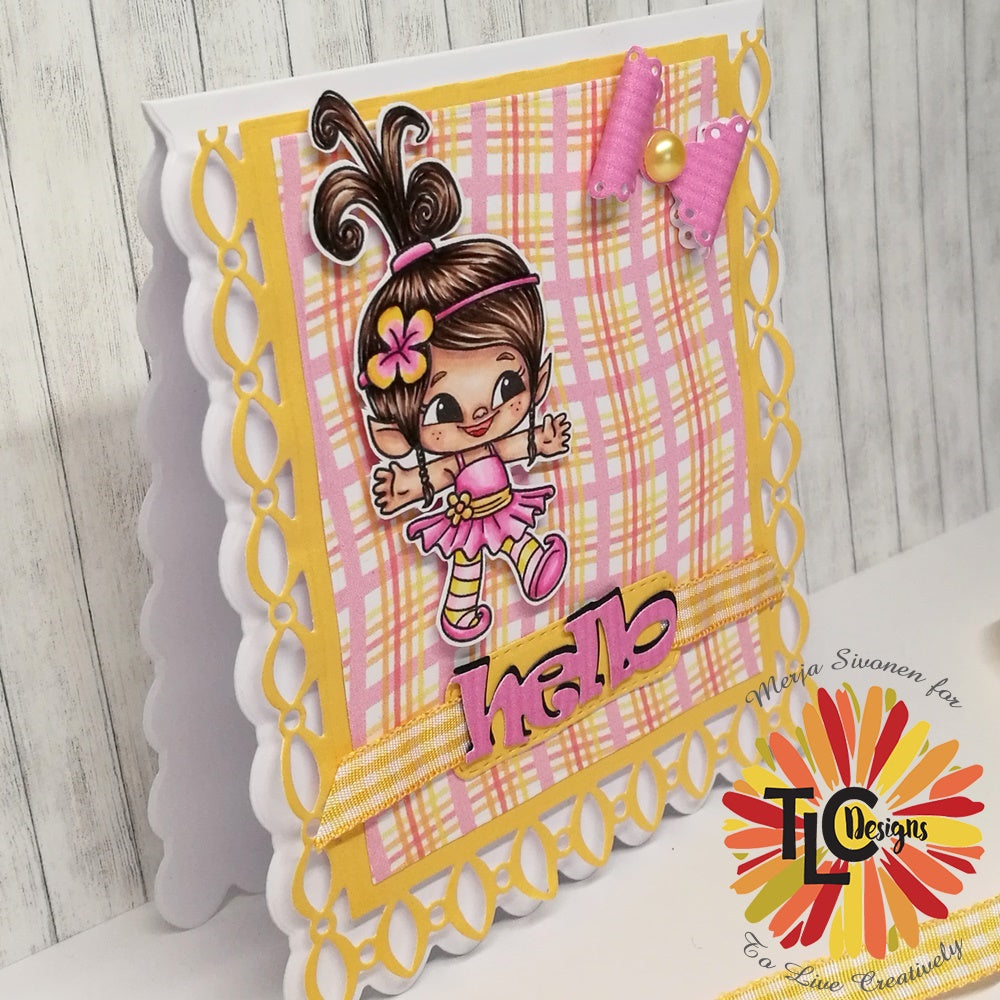 Colourful troll card – TLC Designs